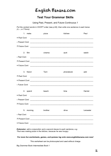 Future Continuous Tense Exercises With Answers Onlymyenglish 